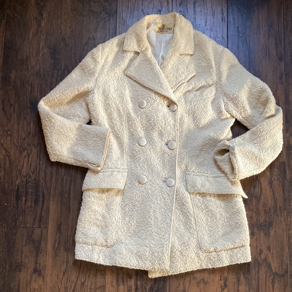 Valentino | Jackets & Coats | Valentino Cream Wool Jacket | Poshmark